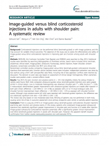 Soh et al (2011) Image-guided versus blind corticosteroid injections in ...