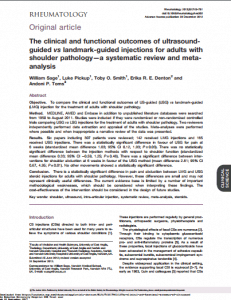 Sage, William, et al. "The clinical and functional outcomes of ...